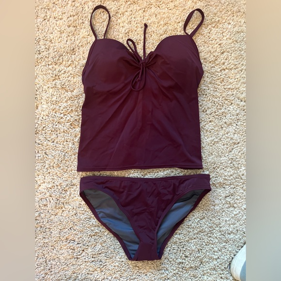 Victoria's Secret | Swim | Victorias Secret Burgundy Wine Tankini Size ...